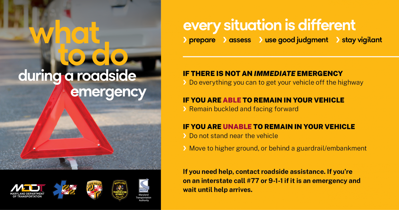 Roadside Emergency: What To Do in a Car Crash or Breakdown - Zero Deaths MD